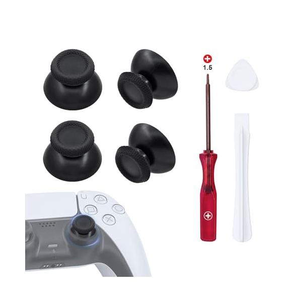 ブラック/-/BN-000097・パッケージ個数:1・コストパフォーマンスに優れたソリューション：PS5コントローラーにぴったりフィットするこのスティックは、壊れたまたは摩耗したオリジナルの素晴らしい代替品です。この修理キットには、古いアナ...