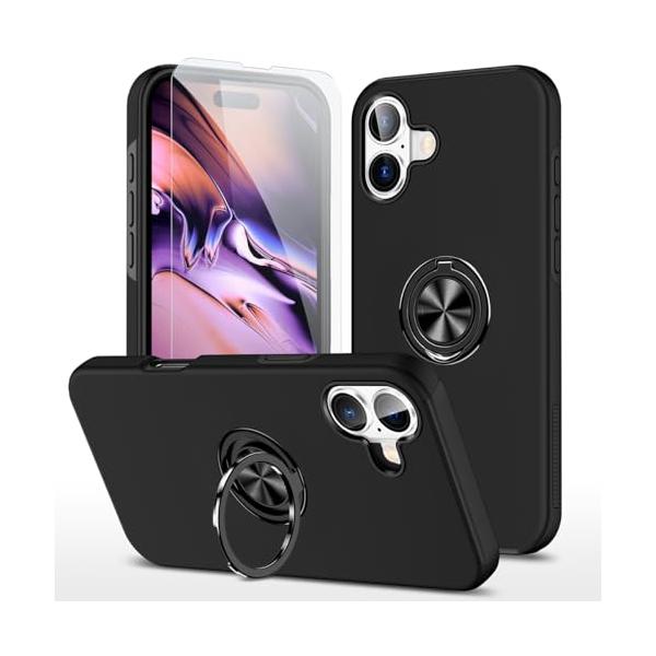 ブラック/iPhone 16 Plus/-・Size:iPhone 16 PlusColor:ブラック・対応機種：iPhone 16 Plus 6.7インチ・パッケージ：専門的にデザインしたボックスをつかっており、iPhone 16 Plu...