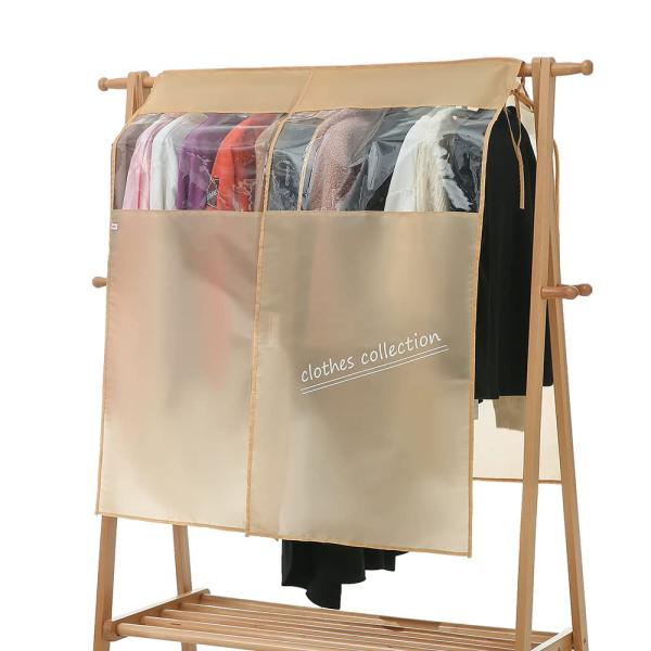 ・カーキ色90cm*110cm  snkb220817・・Color:カーキ色90cm*110cm・通気性が良い＆耐久性ありハンガーラックカバーは押し入れやクローゼットに掛けておいても自然に積もってくるホコリから大切な衣装をしっかり守ってく...