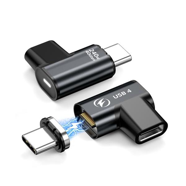 Right-/2/XCD-5066・Style:Right・????????[ USB C ソケットの保護 ] 磁気接続を備えた Type C 磁気アダプターにより、デバイスの USB ポートを破壊することなく、デバイスからケーブルを簡単に...