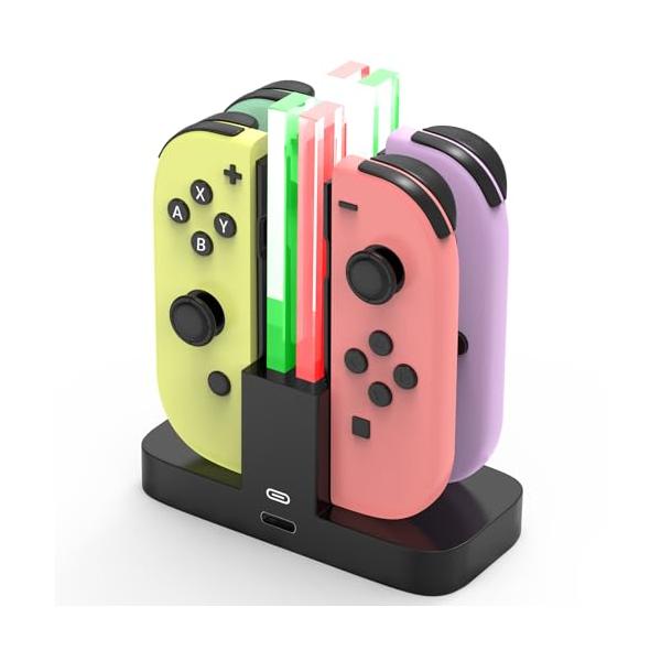 -/4つの充電スロ/NJPGSC1・Size:4つの充電スロ・Nintendo Switch Joy-Con専用充電器Nintendo Switch Joy-Conコントローラー専用の充電器です。(Switch、Joy-Conは含まれません...