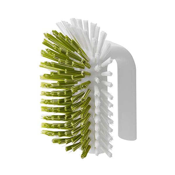 グリーン/バス床ブラシ/-・PatternName:バス床・パッケージ個数:1・サイズ:約14×11×9cm・材質:柄/PP、毛/PET・生産国:日本・耐熱温度:約80度・GOOD DESIGN受賞