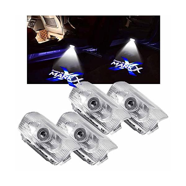 Mark X-Blue-4/2個 (x 1)/-・Color:Mark X-Blue-4・『適合車種』：マークX Mark X、『また、1年間の品 質を設けております。』・『用途』：投影ロゴ、ドアを開けると、ウェルカムライトが自動的に点灯し...