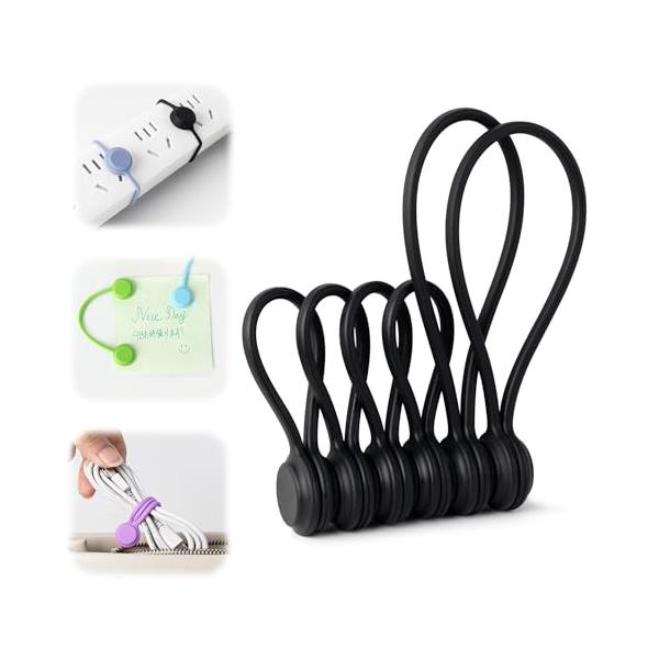 黒(M*4+L*2)/6個入り/-・Color:黒(M*4+L*2)Size:6個入り・パッケージ個数:1・磁力アップ・配線収納大正解ケーブルクリップは、両端に強力な磁石が内蔵されており、引っ付けるだけで、散らかったケーブルをすっきりまとめ...