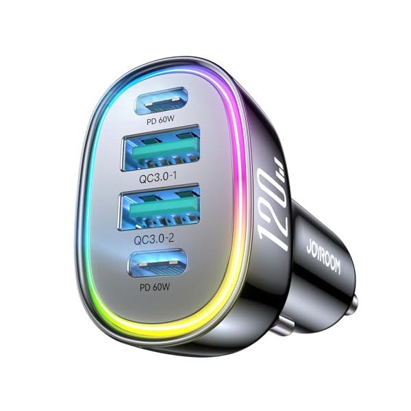 120W/-/JR-CL29・Color:120W・パッケージ個数:1・? PD+QC3.0急速充電対応車充電器は、Power Deliveryに対応のUSB CとQuick Charge 3.0対応のUSB Aのデュアルポートを搭載してお...