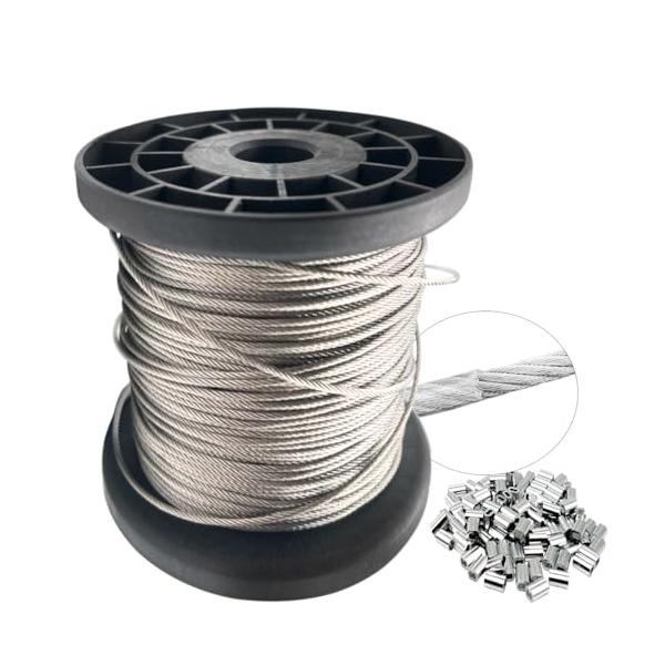 -/-/2mmx30mビニール被覆・Model:2mmx30mビニール被覆・パッケージ個数:1・高品質素材ワイヤー ステンレス製でビニール被覆。7x7構造で耐摩耗性、防錆性、耐食性、柔軟性、耐摩耗性、引張強度に優れる。ワイヤーロープ 7x7...