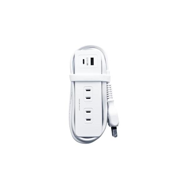 -/1USB-C(PD20W)/1USB-A(12W)/4コンセント/-・Size:1USB-C(PD20W)/1USB-A(12W)/4コンセント・パッケージ個数:1・コードを本体に巻きつけられる電源タップ。4口のACコンセントとUSB ...