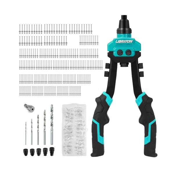 -/Two-Handed Riveter/919010・パッケージ個数:1・人間工学に基づく設計プロフェッショナル仕様のハンドリベッターは28cmの両手操作設計により、操作時に必要な力を50％低減。分厚いTPR樹脂グリップが長時間の高負荷作...
