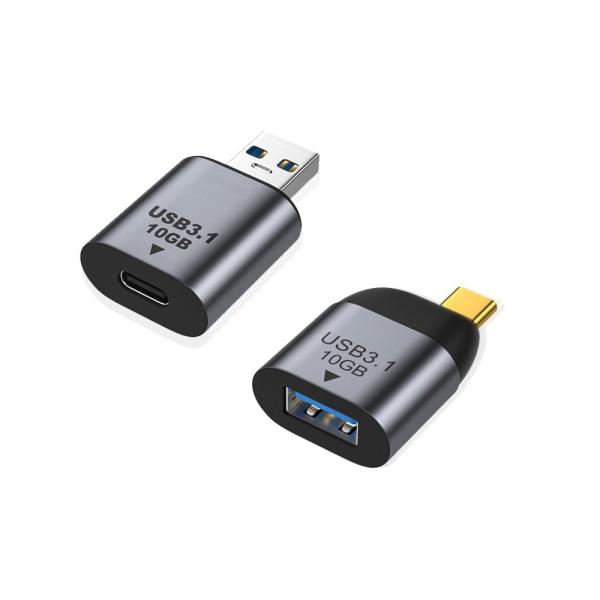 2種類変換アダプタパッケージ内容：3.1USB-C(メス) to USB-A(オス) 変換アダプタ+3.1USB-A(メス) to USB-C(オス) 2個。・多くの用途があります2 種類のアダプターにより、USB-A/Cポートを搭載したノ...