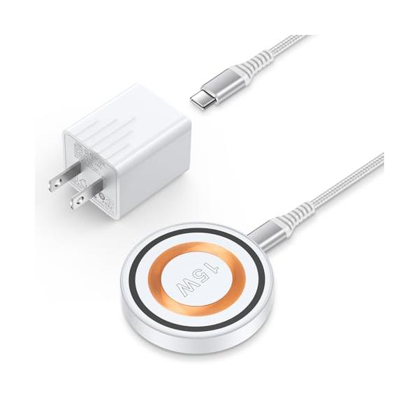 ホワイト#1/PD充電器+ワイヤレス充電器/-・Size:PD充電器+ワイヤレス充電器Color:ホワイト#1・??最大15W・急速充電ワイヤレス充電器はMag-safe技術を利用して、Mag-Safeに対応したiPhoneを15Wという能...