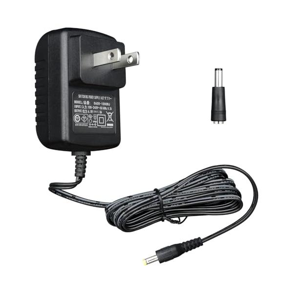 ブラック/6V-1A-B/6V-1A+C-JP・Size:6V-1A-B・仕様入力：100-240V AC 50/60Hz; 出力：DC 6V 1A 6W（最大1A）。DC極性：センタープラス（+）、外側マイナス（-）。コード長さ：1.8M...