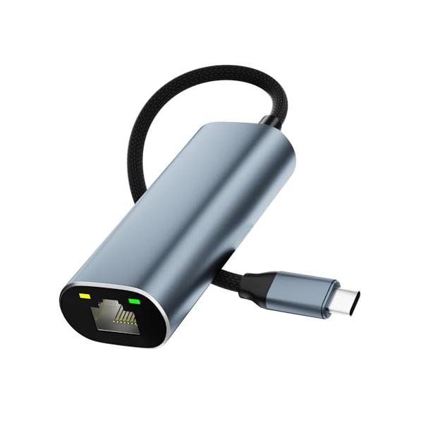 シルバー/-/S205・USB C 2.5Gbps 有線lanアダプターUSB C イーサネットアダプター、USB Type Cポートと2500Mbpsネットワークの接続に対応しており、パソコン、タブレットに1000Mbps帯域の2.5倍の...