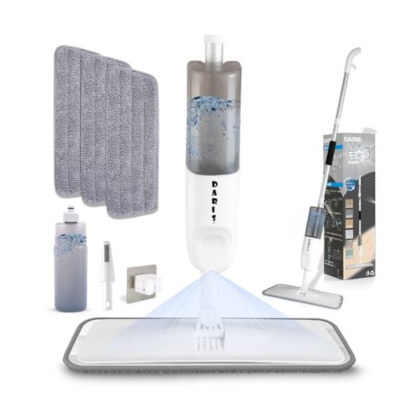 ホワイト、500ML/500ML/AMZN-59・Color:ホワイト、500ML・パッケージ個数:1・使いやすいお手元のレバーを引くとハンドルにある水圧装置により、扇形スプレーを形成されます。木製の床面を傷つけず、アルミニウム製で、軽くて...