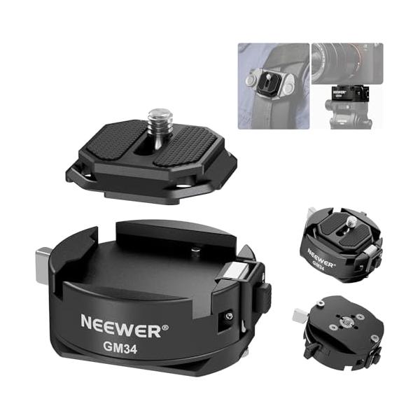 QR プレートキットブラック/-/GM34・Style:QR プレートキット・パッケージ個数:1・クイックロックデュアルQRシステムクイックリリースプレートとクランプベースはコンパチブル Arca Swissマウントシステム、Peak De...