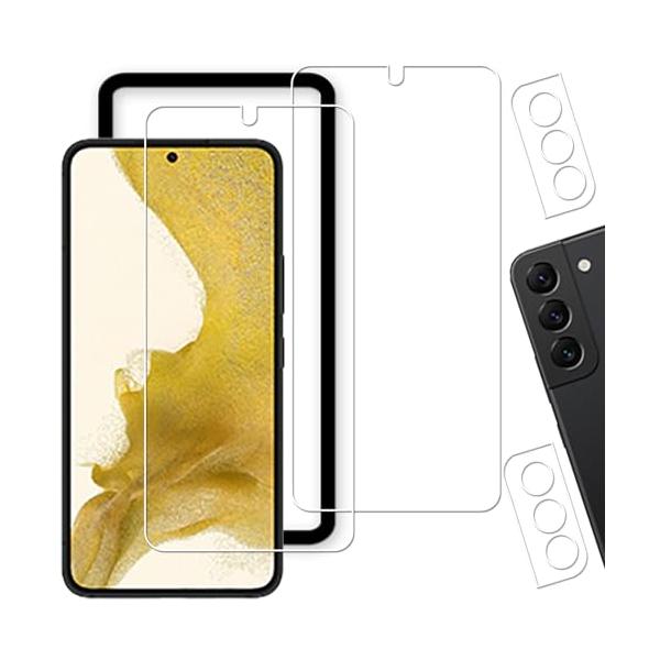 -/Galaxy S22/-・対応機種-2+2枚入りGalaxy S22 5G SC-51C SCG13 用 ガラスフィルム（２枚入り）＋カメラフィルム（2枚入り）。万が一製品にご満足いただけない場合は、弊社よりに全額返 金・対策がございま...