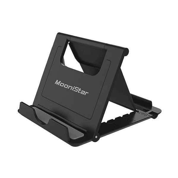 ブラック/-/MooniStar-Stand-01・広範な互換性：このタブレットスタンドは4.7〜15.6インチのタブレット、携帯電話、電子リーダー、ポータブルディスプレイに適しており、最大厚さは0.5インチ（筐体を含む）です。アップルiP...