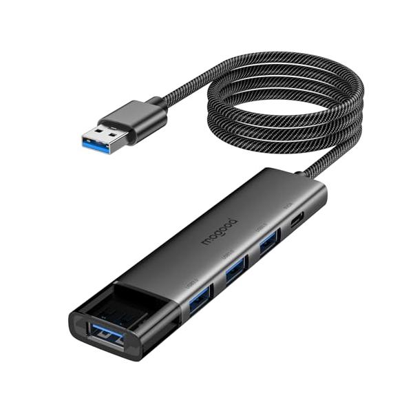 グレー/1M/-・Size:1MColor:グレー・USB3.0ハブUSBハブは1つのUSBポートを4つのUSB3.0ポートと1つのType Cポートに変換します： TypeCポートはUSBハブに5Vの電圧を供給し、高速で安定したデータ転送...