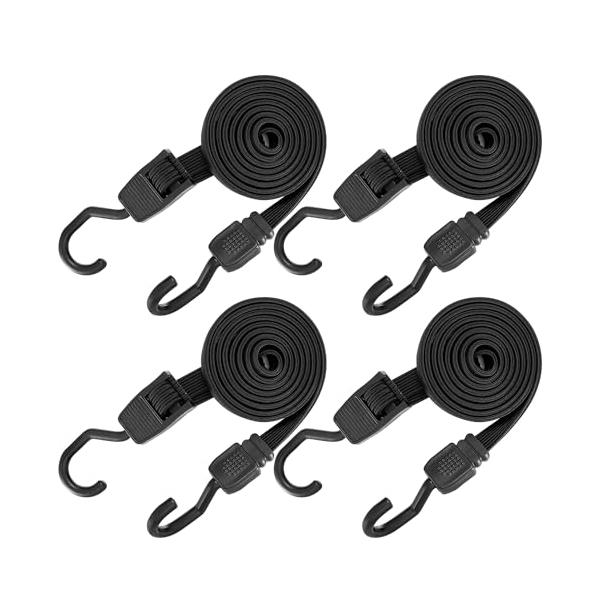 モダンブラック/1M/WGS-0111・丈夫で耐久性のある素材: 荷台用 ゴム紐 はポリプロピレン製で、精巧な職人技と強化された閉鎖で縫製されており、紫外線耐性、耐摩耗性があり、荷物や貨物の安全性を確保し、耐久性と安定性が長持ちします。・フ...