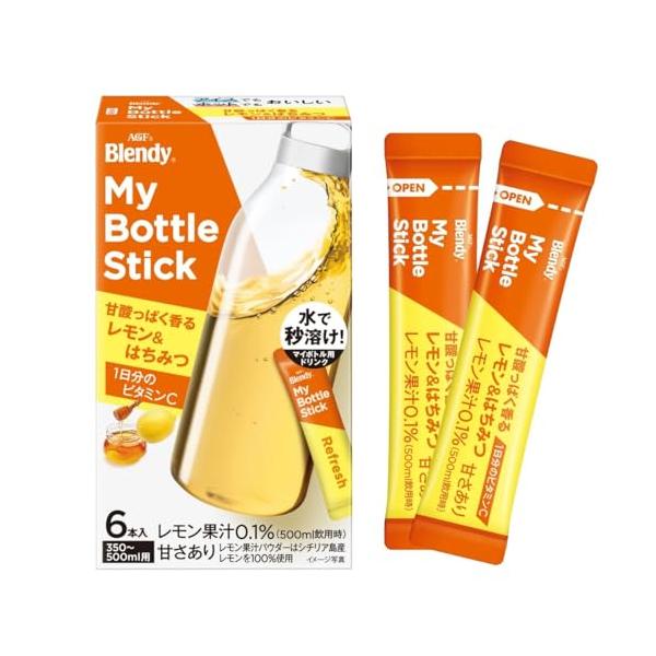 メーカー名：AGF・ブランド名:ブレンディ マイボトルスティック・商品タイプ:インスタント(スティック)・原産国:日本・原材料:デキストリン（国内製造）、レモン果汁パウダー、はちみつパウダー、レモン皮粉末 ／ 酸味料、香料、甘味料（アセスル...