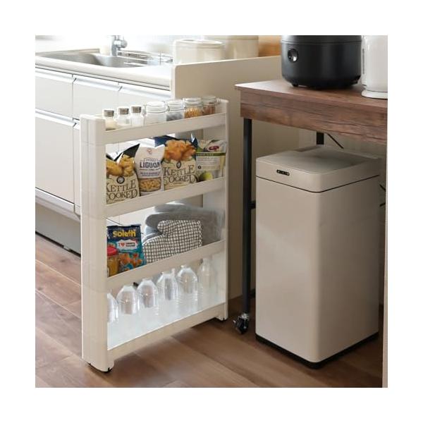 幅10.5 高さ79cmホワイト/幅10.5 高さ79cm/FSW-10S(WH)・Color:ホワイトStyle:幅10.5 高さ79cm・パッケージ個数:1・スリムなワゴン冷蔵庫横のすき間や脱衣所の洗濯機横などのデッドスペースを収納スペ...