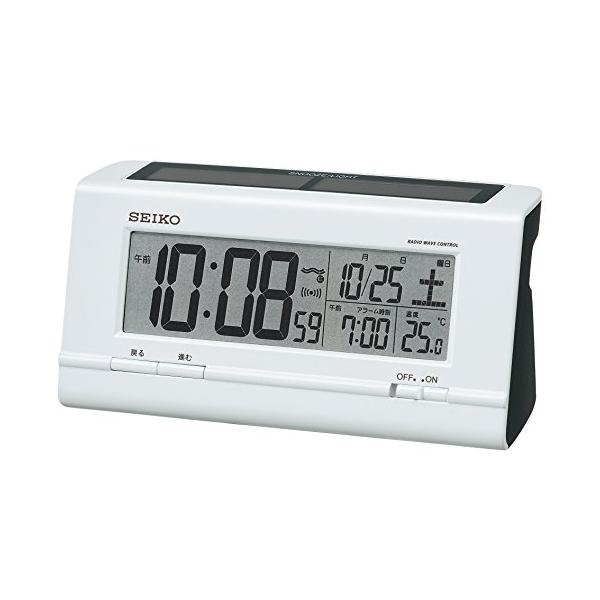 温度表示付ホワイト/7.0×15.0×5.1cm/SQ766W・Style:温度表示付・パッケージ個数:1・本体サイズ:7.0×15.0×5.1cm・本体重量:0.21kg・デジタル文字高:27mm・機能:ハイブリッドソーラー、電波修正機能...