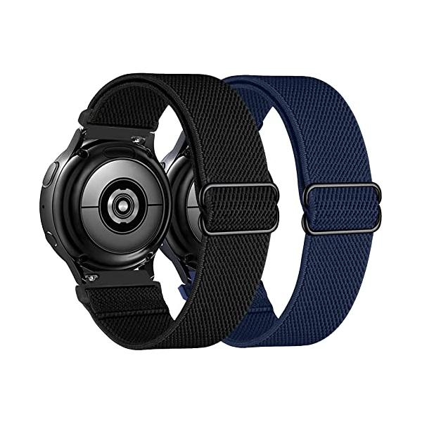 Luxuryブラック＋ミッドナイトブルー/20mm/sxwb010・Size:20mmColor:ブラック＋ミッドナイトブルー・脱ぎたくなくな極上の着心地。スタイリッシュなバンドは伸縮性のあるナイロン素材で編まれ、肌に心地よくフィットします...