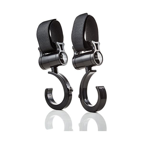 ブラック/2個 (x 1)/JOK-201・パッケージ個数:1・＜マルチに活用＞ ベビーカーで使うイメージが多いですが、実は車のヘッドレスト、スーツケース、自転車のハンドル部分、パイプ家具、パイプヘッド、キッチン回り、カートなど幅広くマルチ...