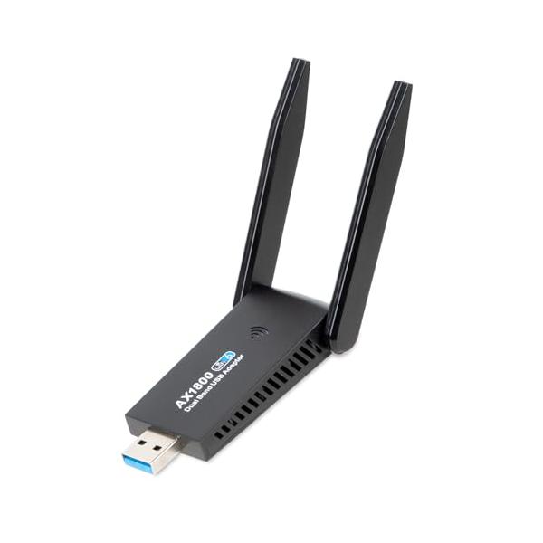 ブラック/ダブルアンテナ-WiFi6/-・Size:ダブルアンテナ-WiFi6・WiFi6に対応：WiFi6に対応した無線LAN子機です。パソコンのUSB端子に装着することで、WiFi6非対応のパソコンでもWiFi6での高速通信がになります...