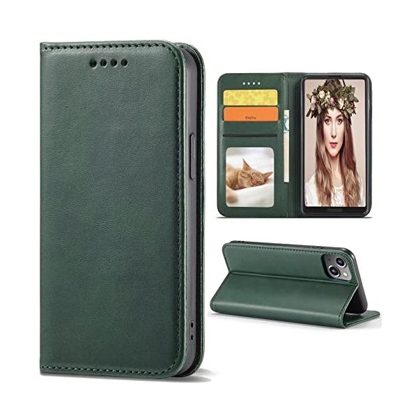 手帳型・レトログーリン For iPhone 13 For iPhone 13・・Size:For iPhone 13Color:レトログーリン・対応機種: iPhone 13 用手帳型ケース (6.1 インチ対応）・?素材改良本商品の外部...