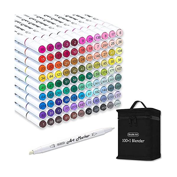 油性101色。/1 Count (Pack of 101)/-・NumberOfItems:100・パッケージ個数:1・100色マーカーペン日常使う色がすべて含まれ、豊富なカラーバリエーションを持つイラストマーカーセットです。べレンダーペン...