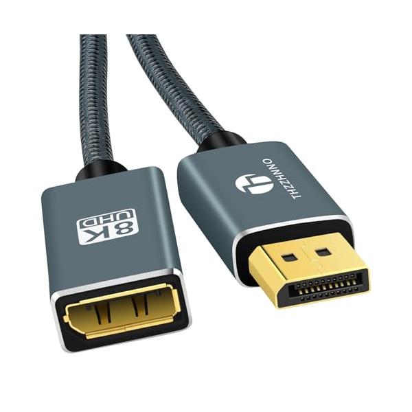 DisplayPort 8Kオス-メス。-/1M/22aa6d67-e821-44fb-a40f-d41d8247ab62・Size:1M・8K DisplayPort延長ケーブルこのDisplayPort拡張ケーブル1Mは、互換性のあるノ...