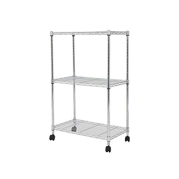 3段 高さ94cmシルバー/幅59.5cm/EL19-90603・Size:幅59.5cmStyle:3段 高さ94cm・パッケージ個数:1・本体サイズ（約）:幅59.5×奥行34.5×高94cm（棚板有効内寸：幅53×奥行28cm）・素材...