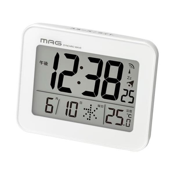 T-776ホワイト/(約)高さ8.0×幅9.8×奥行き3.8cm/T-776 WH-Z・Color:ホワイト・パッケージ個数:1・機能:電波受信機能(自動受信、手動受信)、電波受信状況表示、カレンダー表示、温度表示、12/24時間表示切替、...