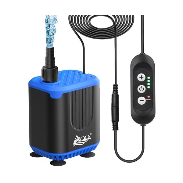 ブルー/10VV/AQ169・Color:ブルーSize:10VV・??コントローラー操作な水中ポンプ 2025年に新登場したAQQA水中ポンプは、コントローラーで操作できる水槽用ポンプです。従来の水中ポンプでは、流量調節スイッチが本体に付...