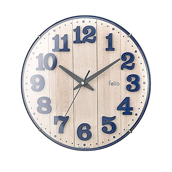 モダン・ネイビーブルー (約)高さ30.8×幅.30.8×奥行き5.7cm FEW181NB-Z・本体サイズ:(約)高さ30.8×幅30.8×奥行き5.7cm・本体重量:(約)650g・材質:樹脂、ガラス (球面)・機能:連続秒針・推奨電池...