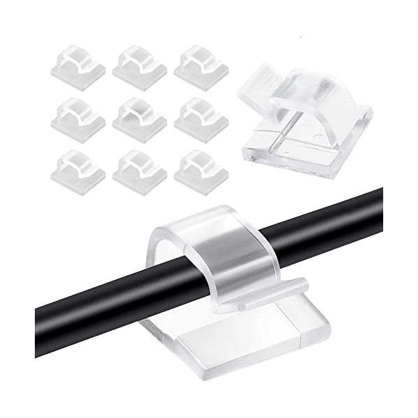 シンプル・透明 50個入り  ・・Color:透明 50個入り・製品仕様パッケージ内容：50個入り ンプルなデザインで、サイズが小さいので目立ちにくく、付属の粘着テープで設置も簡単です。サイズ：9mm*15mm*14mm カラー：透明　重量...