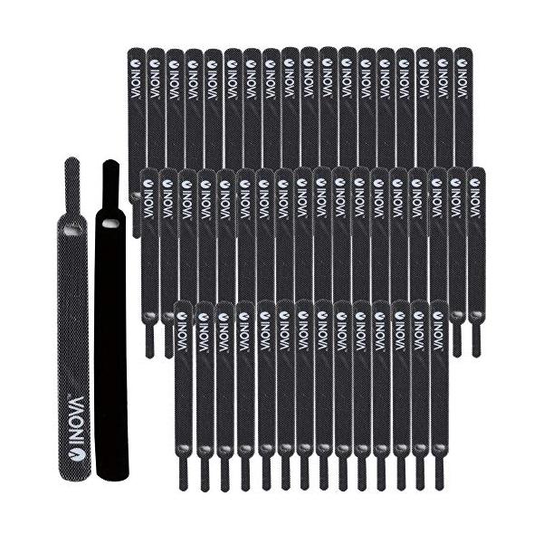 柔らかいブラック/50本入り/3R-CAB01・パッケージ個数:1・サイズ：幅11mmx長さ145mm ｜ 材質：ナイロン・ナイロン素材で繰り返し使用がです・パソコンケーブル、充電USBケーブル、家電の電源コード配線、アダプターなど多用途で...