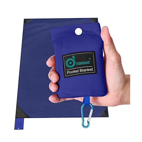 折りたたみブルー/110ｘ160cm（1-2人用）/-・Color:ブルーSize:110ｘ160cm（1-2人用）・ポケットサイズ: ブランケットの隅にある一体型収納袋が含まれています。収納サイズ 8ｘ12cm、片手でつかむことができます...