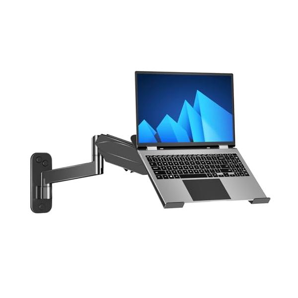 ブラック/-/-・?対応ノートパソコン：17インチまでのノートパソコンに対応できるモニターアームです。VESA規格：75mm x 75mm、100mm x 100mm、耐荷重は1-8kgです。※ご購入前にノートパソコンの情報をお確かめくださ...