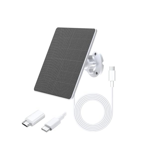 白です/-/WT01・連続太陽電池:カメラ太陽電池パネルは、高効率単結晶シリコン太陽電池パネル、出力は5Wです。豊富な太陽光エネルギーを取り込んで効率よく電気エネルギーに変換することで、屋外カメラでの持続的な電力供給をし、頻繁な電池の必要を...