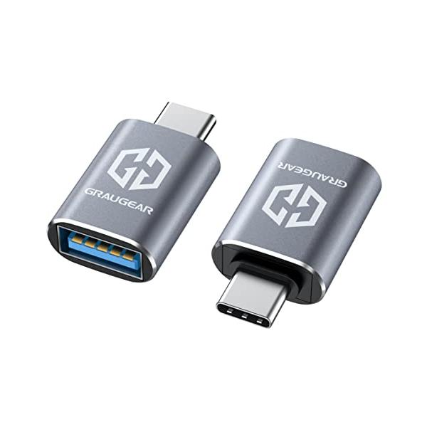 USB-C &amp; USB-A 変換アダプタグレー/Small/G-AD-ATC-10G-2・パッケージ個数:1・10Gbps高速データ転送USB 3.2 Gen 2のデータ転送速度を10Gbpsまでサポートし、安定した効率的なデータ転...