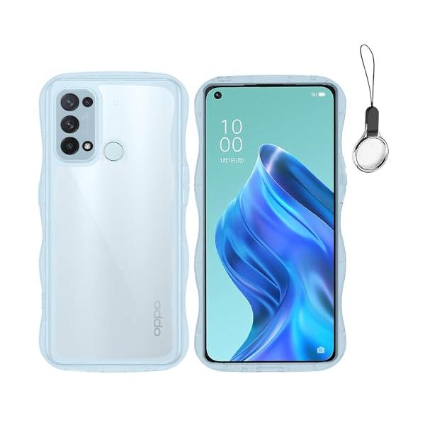 ブルー/Reno5 A/OPPO Reno5 A・Size:Reno5 AColor:ブルー・OPPO Reno 5A対応ご購入前に、お使いの携帯電話の正しいモデル/サイズしてください。HILEGENER可愛いソフトTPU波状エッジソフトシ...