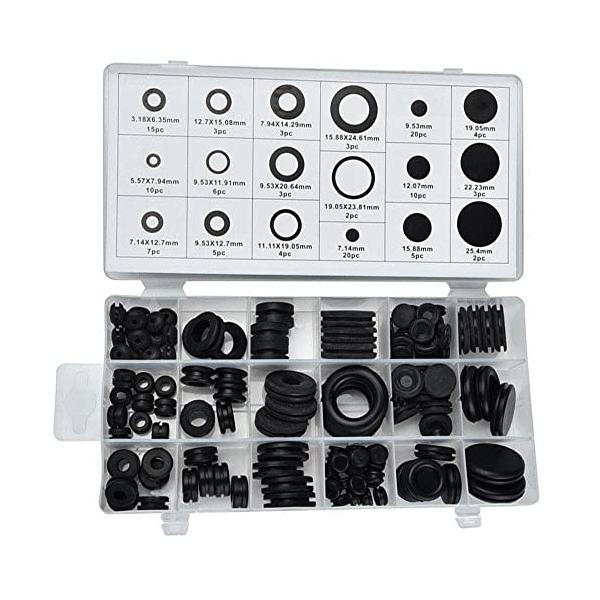 パッケージ個数:1・仕様：125個：3.18mm*6.35mm 15pcs、12.7mm*15*.08mm 3pcs、7.94mm*14.29mm 3pcs、15.88mm*24.61mm 3pcs、9.53mm 20pcs、19.05mm...