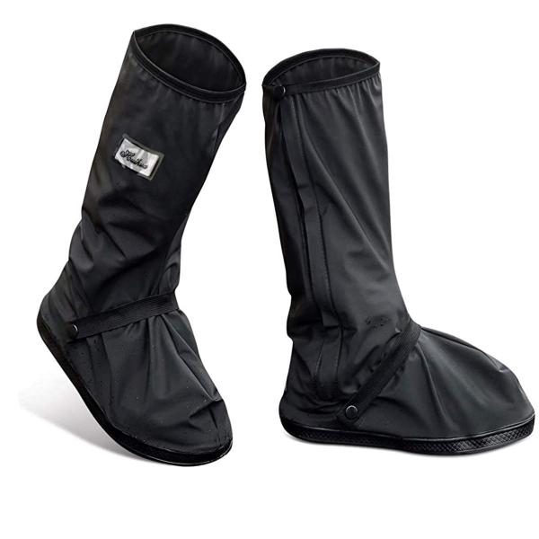 シューカバー・ロング　ブラック L(ロング) ・・Size:L(ロング)Color:ロング　ブラック・高い防水性レインシューズカバーの素材：ファスナーと内側の扇状シート防水層の二重防水設計がしっかりと水や汚れなどの浸入を防いてくれます！突然...