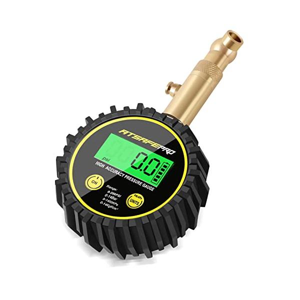 -/1400Kpa 200PSI/AS009D-JP・Size:1400Kpa 200PSI・1.信頼性と高精度のデジタルタイヤ圧力計とインフレーターは、プロの校準と認定の精度が1%以内で、表示解像度は0.5 psiです、アナログバージョン...