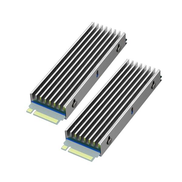 シルバー/-/-・Color:シルバー・パッケージ個数:1・(2パック)M.2 SSDヒートシンクはシングル/デュアルサイドチップ2280/22110 M.2 SSD用です。PC/PS5/PS5 スリムインストール、ラップトップPC用ではあ...