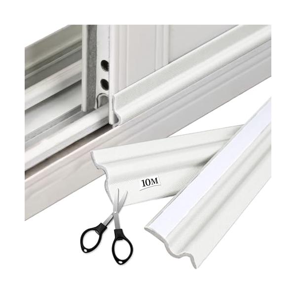 ホワイト/10m/-・Color:ホワイトSize:10m・?耐摩耗性ナイロン素材使用！高耐久・変形しにくい 高品質な隙間テープ登場！従来のゴム製隙間パッキングとは異なり、メッシュ裏地の粘着剤が2kgまでの荷重に耐えます。素材：ポリウレタン...