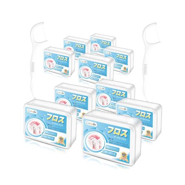 600本入/-/-・Color:600本入・パッケージ内容：60本入/箱、10箱合計600本入。大容量フロスは細い強いめでどんな人でも使いやすい。狭い歯間フロス、初めてデンタルフロスを使ったの初心者、使いやすかったです。・強い 細いのフロス...