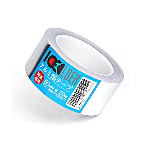 シルバー/50mm*20m／両面導電/-・Size:50mm*20m／両面導電・パッケージ個数:1・材質：アルミテープ 導電性 両面導電性のアルミホイルテープ、アルミホイルに導電性接着剤の構成が両面導電性を確保しています。粘着剤：強い粘着タ...