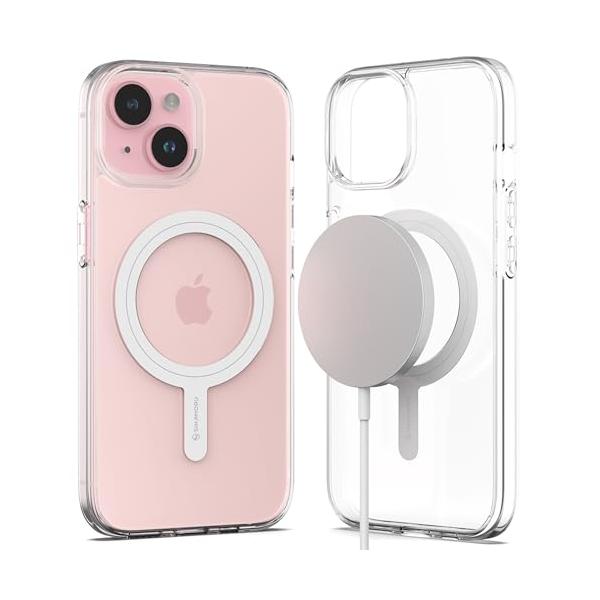 変色しにくいMagSafe対応透明ケース-/iPhone 15/SMA_ACL・Size:iPhone 15・耐久性抜群のiPhoneクリアケースポリカーボネートとTPU素材の二重構造で耐久性と保護力を高めたMagSafe対応のアイフォンケ...